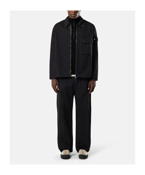 Stone Island Logo Patch Straight-leg Pants