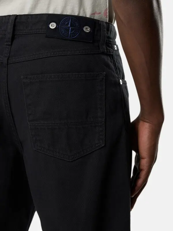 Stone Island Logo Patch Straight-leg Pants
