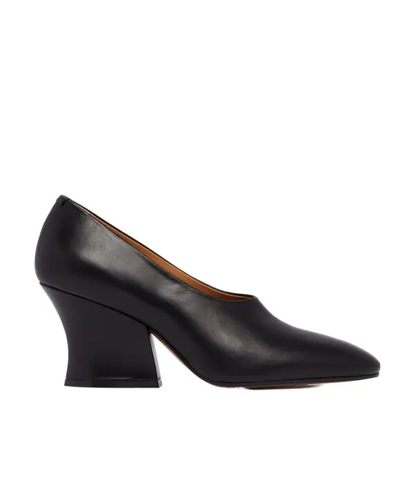 JIL SANDER Slip-on Pumps With Round Toe And Chunky Heel - Black