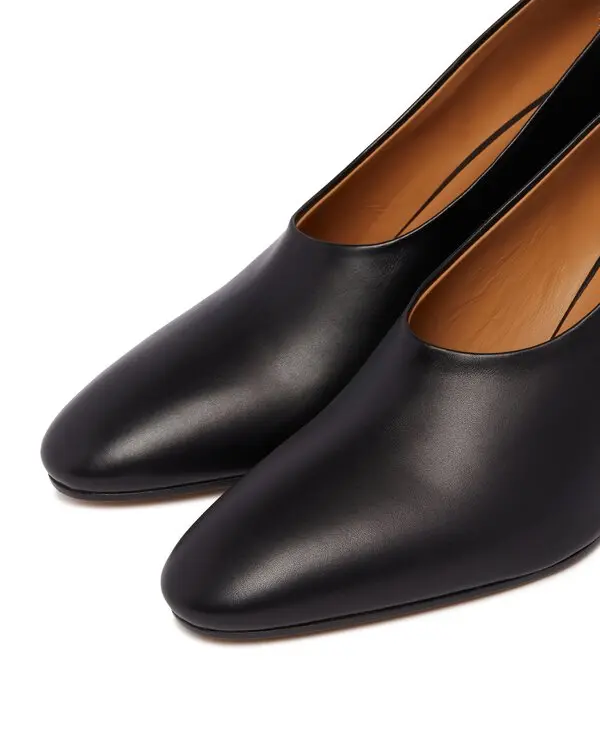JIL SANDER Slip-on Pumps With Round Toe And Chunky Heel