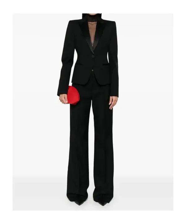Alexander McQueen Pleat-detail Trousers - Black