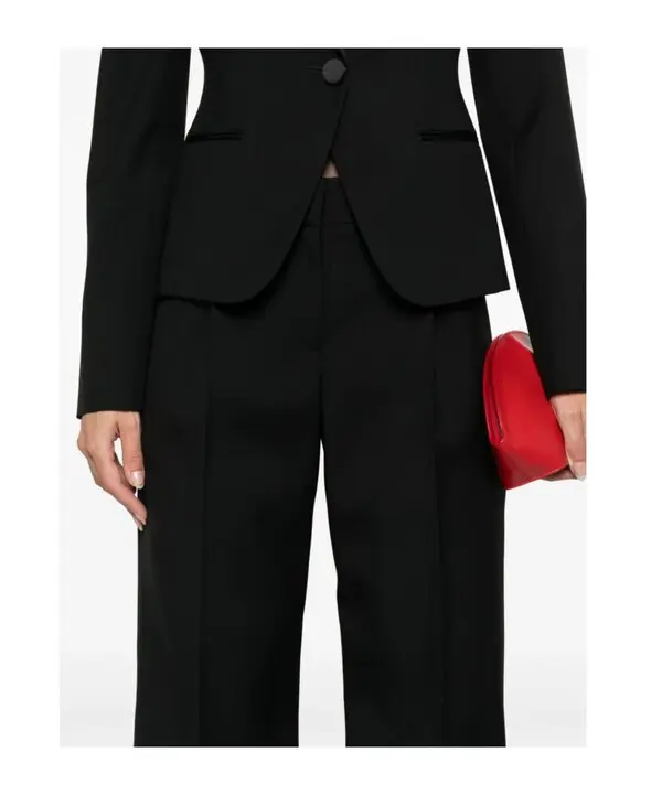 Alexander McQueen Pleat-detail Trousers - Black