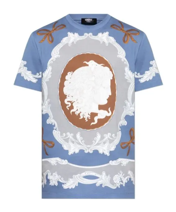 Versace Cameo Crewneck T-shirt - Blue
