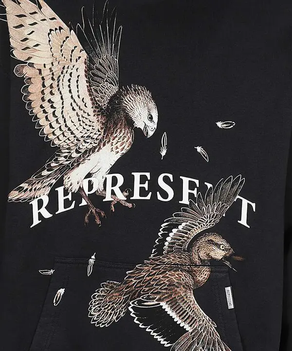 REPRESENT Long-sleeved Hooded Sweater With Graphic Print