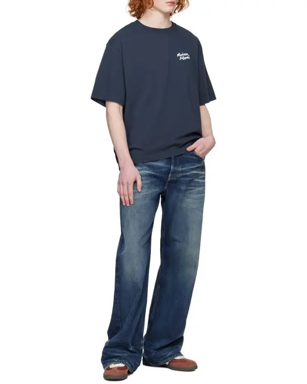 Maison Kitsuné Logo-embroidered Crewneck T-shirt