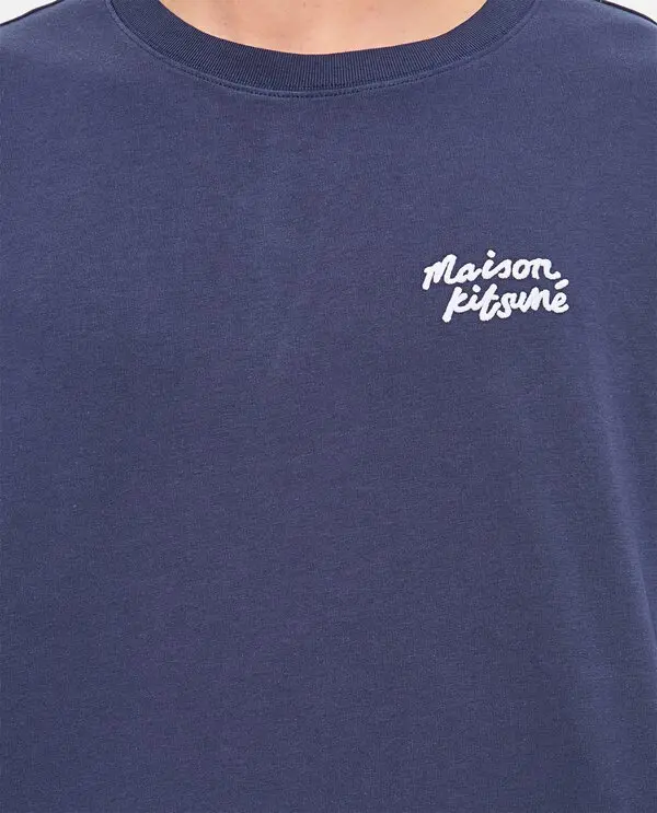 Maison Kitsuné Logo-embroidered Crewneck T-shirt