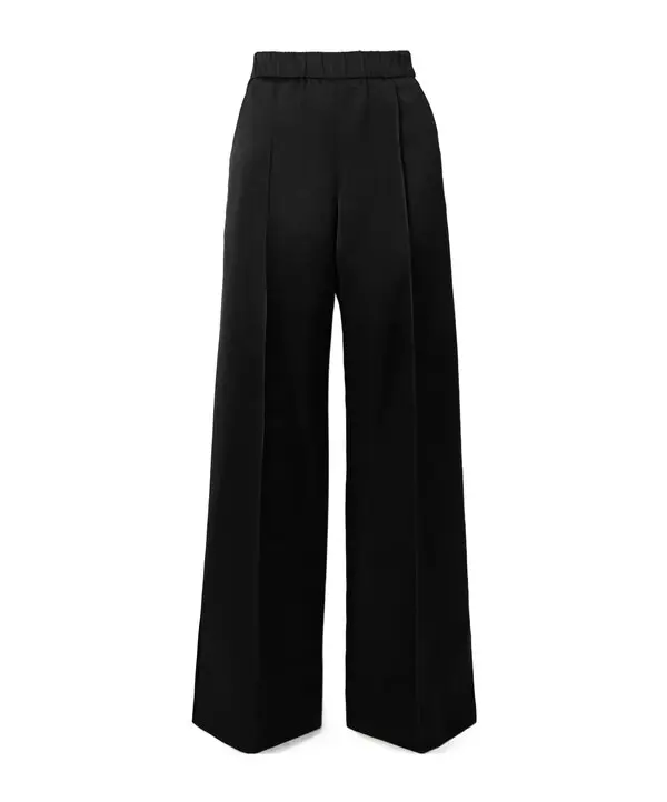 JIL SANDER Pleated Wide-leg Trousers - Black