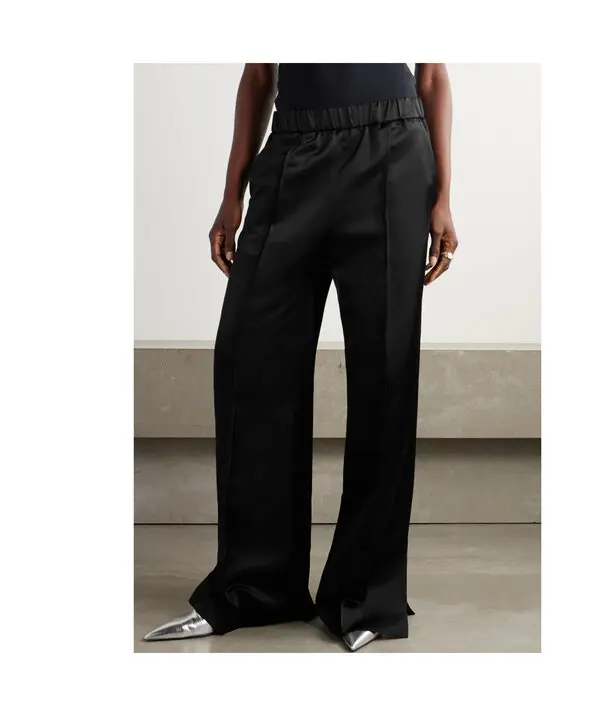 JIL SANDER Pleated Wide-leg Trousers - Black