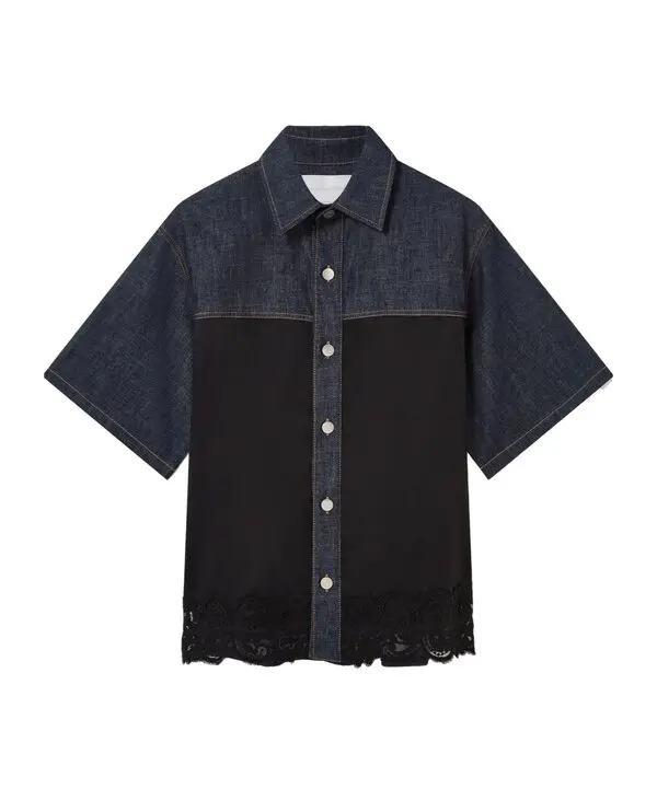 Stella McCartney Short-sleeve Shirt With Lace Detail