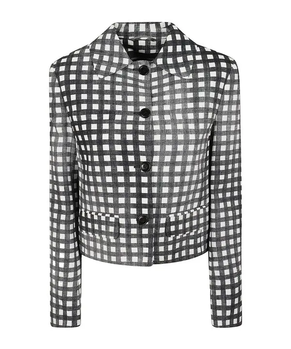 Ermanno Scervino Checked Cropped Jacket