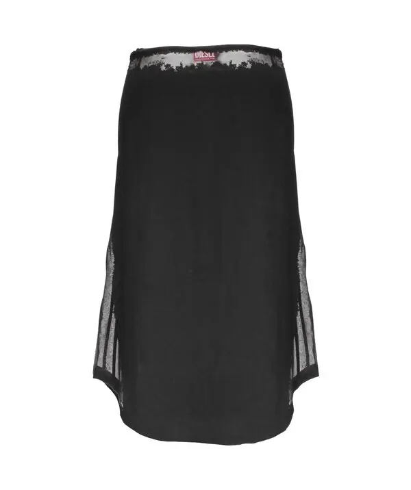 DIESEL® Button Detailed Midi Skirt