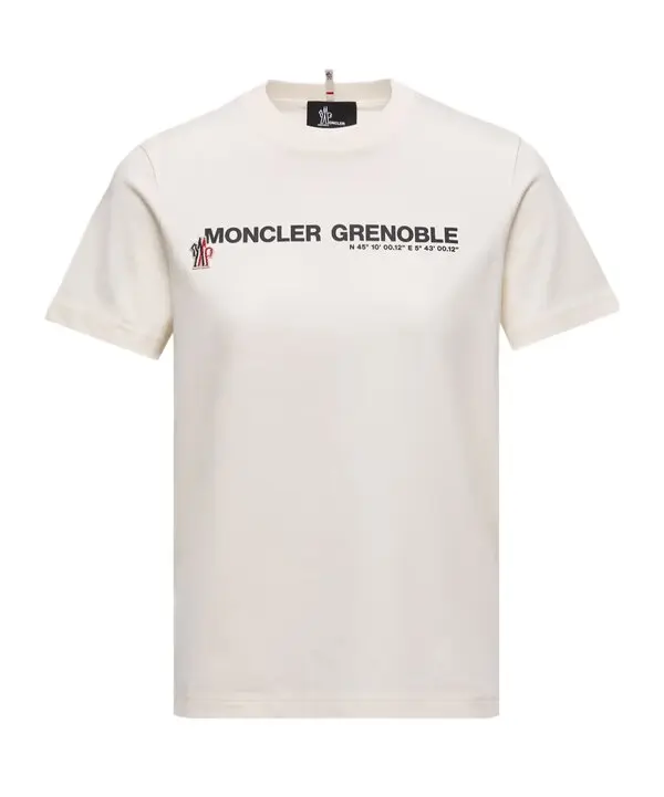 Moncler Logo Graphic Crewneck T-shirt - White