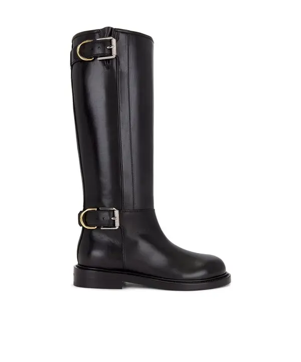 Givenchy Voyou Buckle Detailed Knee-high Boots