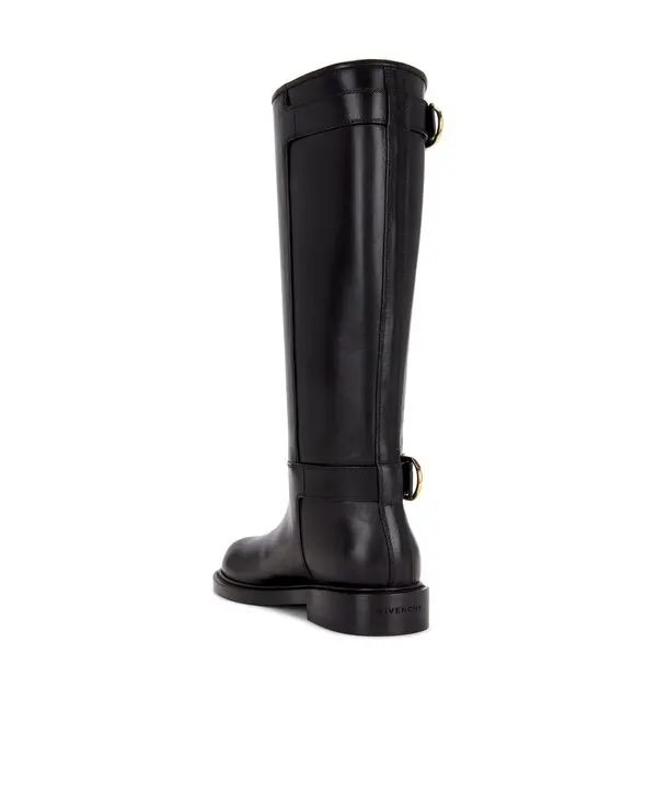 Givenchy Voyou Buckle Detailed Knee-high Boots