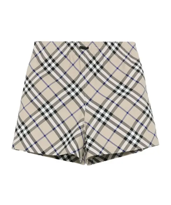 Burberry Check Deck Shorts - Gray