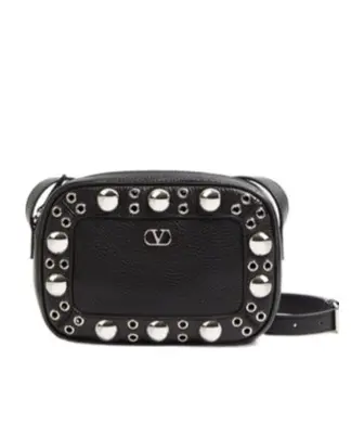 Valentino Garavani Nellcte Vlogo Signature Zip-up Messenger Bag - Black