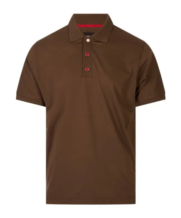 Kiton Short-sleeve Polo Shirt - Brown