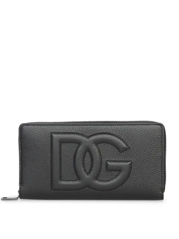 Dolce & Gabbana Dolce Gabbana Dg Logo Embossed Zip-around Wallet - Black