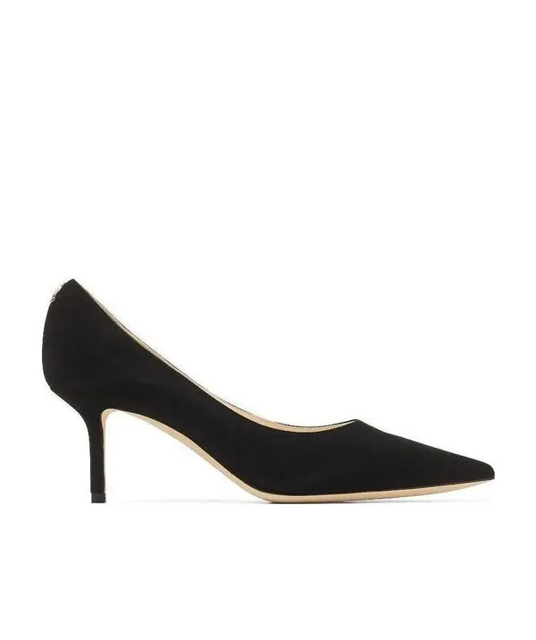 JIMMY CHOO Suede Pointed Toe Stilettos - Black
