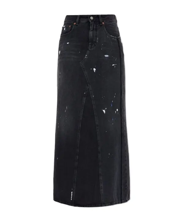 MAISON MARGIELA Sprayed Effect Denim Skirt