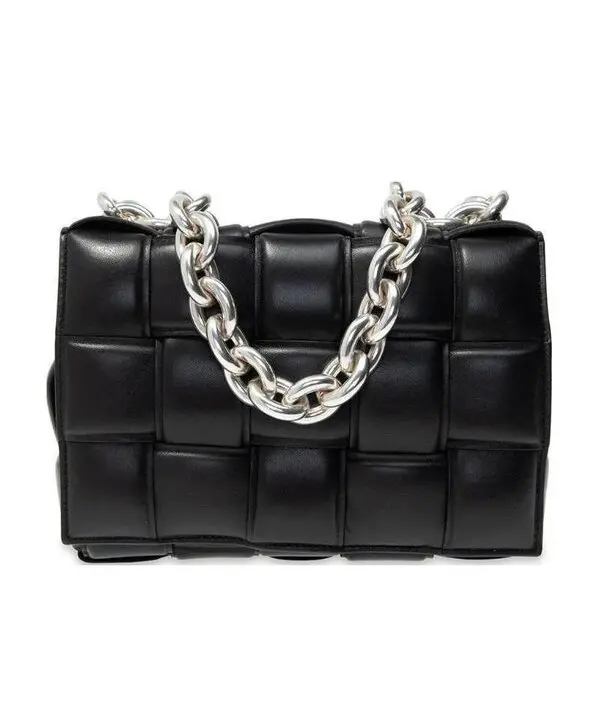 Bottega Veneta Chain Cassette Shoulder Bag - Black