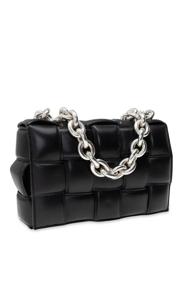 Bottega Veneta Chain Cassette Shoulder Bag - Black