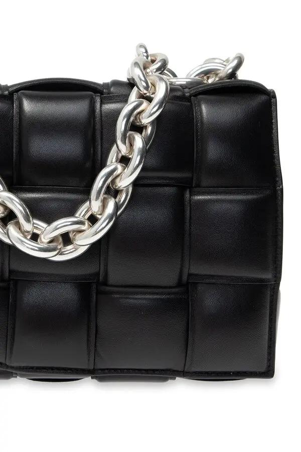 Bottega Veneta Chain Cassette Shoulder Bag - Black