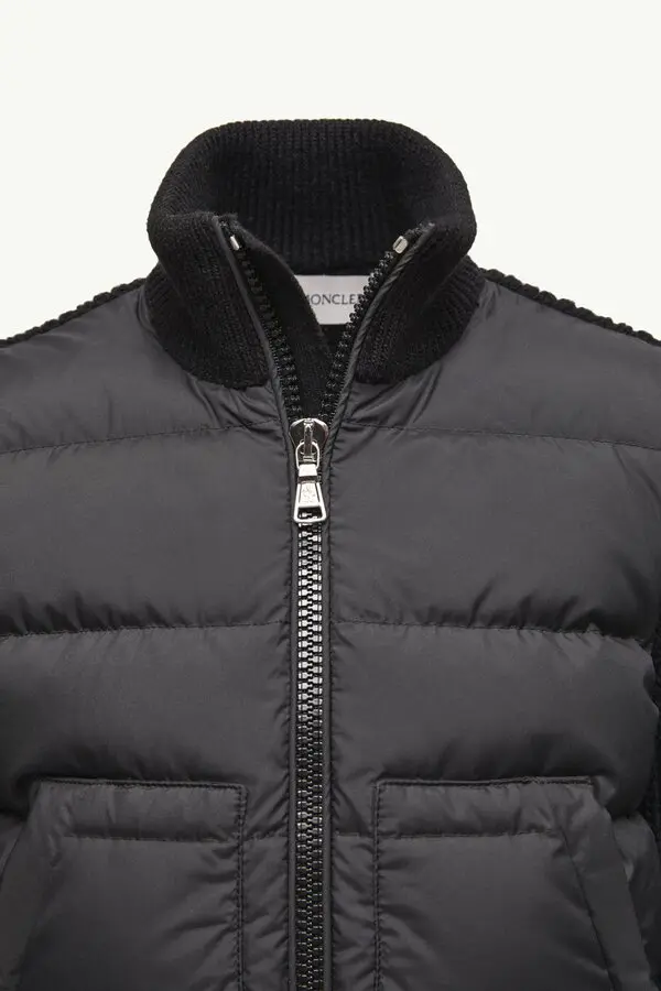 Moncler Logo Patch Panelled Jacket - Black