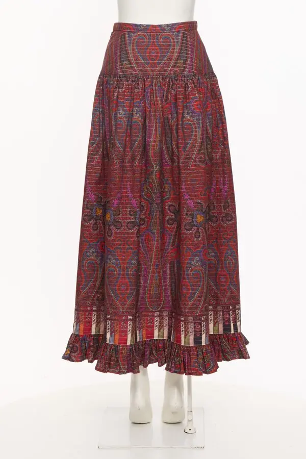 Valentino Garavani Floral Print Midi Skirt