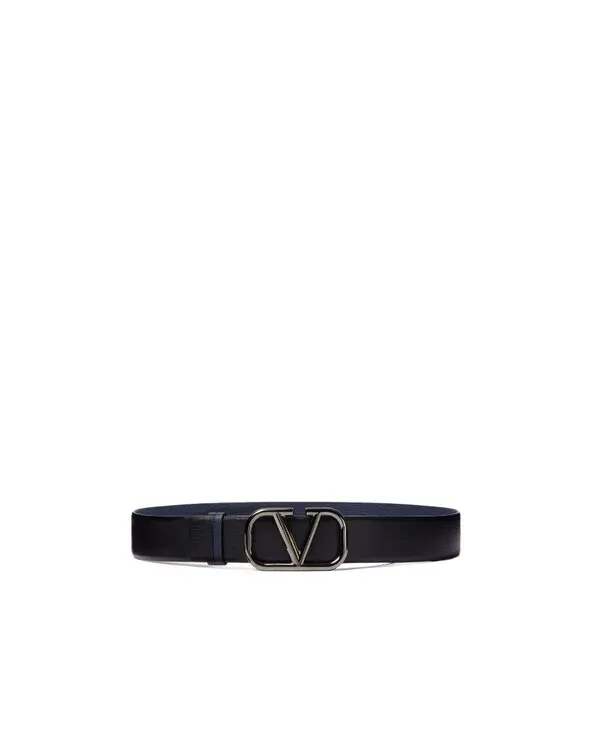 Valentino Garavani Vlogo Signature Reversible Belt - Black