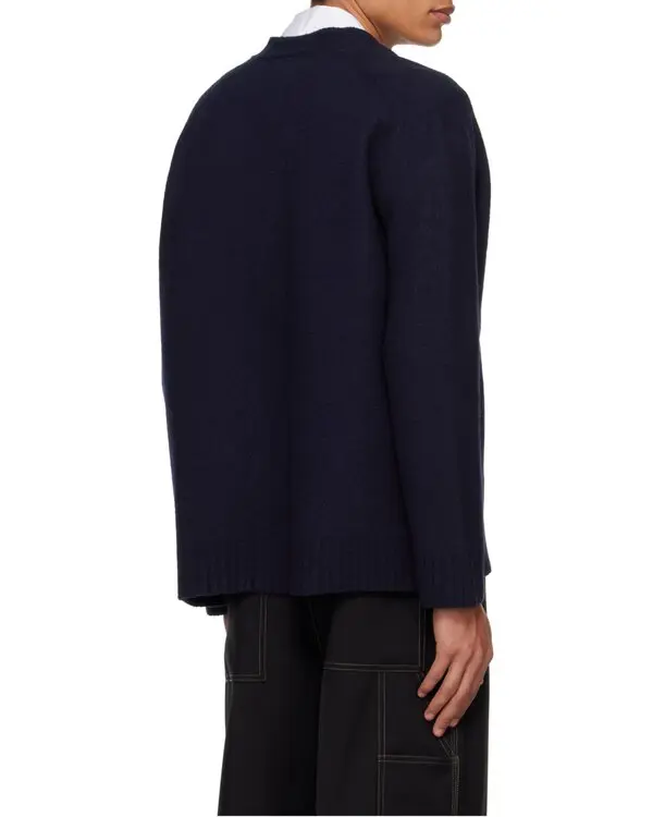 JIL SANDER V-neck Button-down Cardigan - Navy