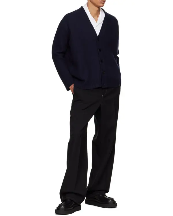 JIL SANDER V-neck Button-down Cardigan - Navy