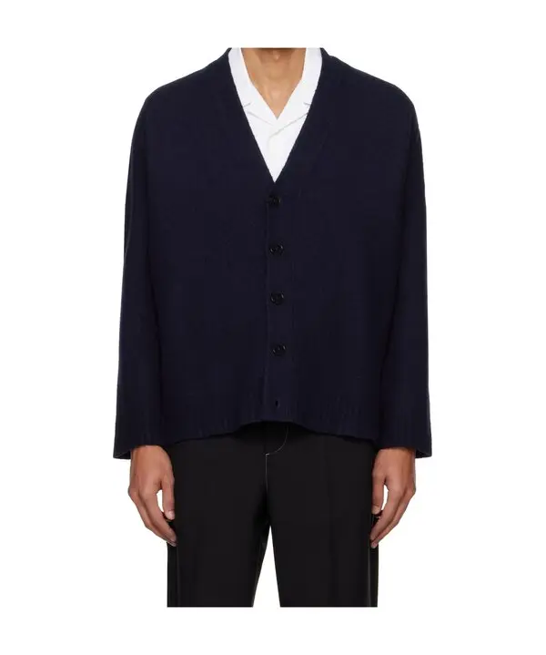 JIL SANDER V-neck Button-down Cardigan - Navy
