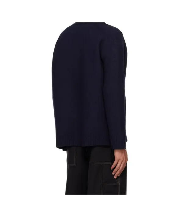 JIL SANDER V-neck Button-down Cardigan - Navy