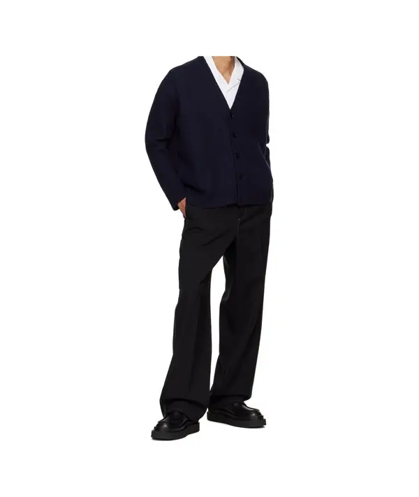 JIL SANDER V-neck Button-down Cardigan - Navy