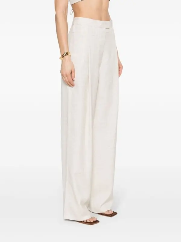 Philosophy Di Lorenzo Serafini Slub Pleated Straight Trousers