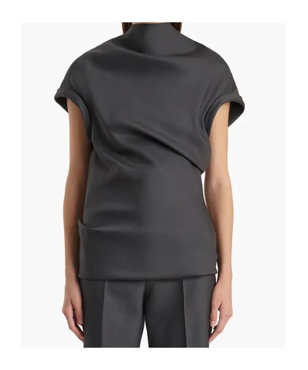 Khaite Tandie Top With Scarf Neckline - Black