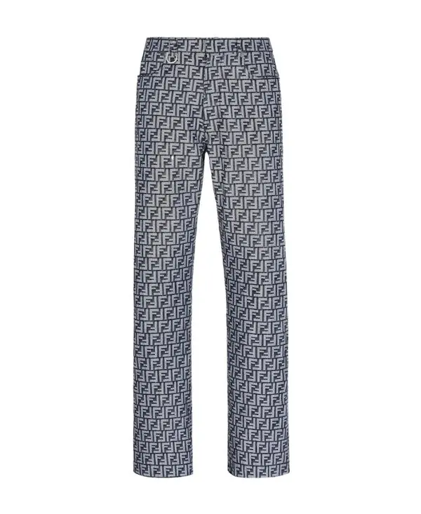 Fendi Ff Monogram Straight Leg Jeans
