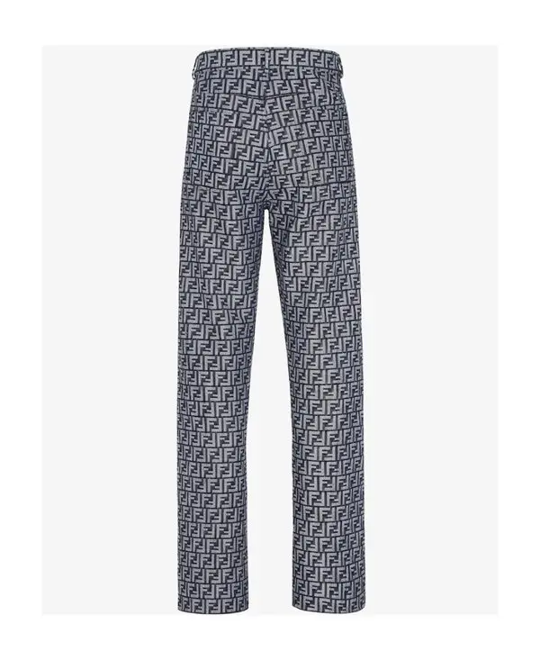 Fendi Ff Monogram Straight Leg Jeans