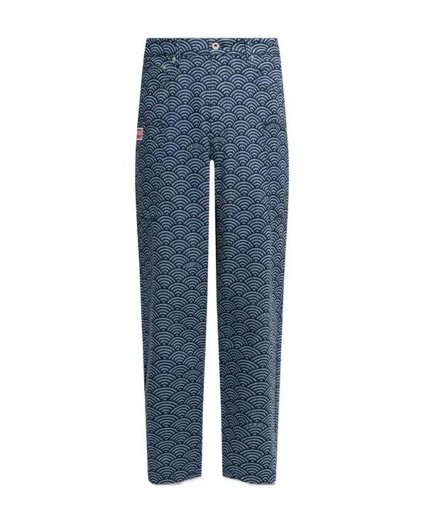 Kenzo All-over Patterned Wide-leg Jeans