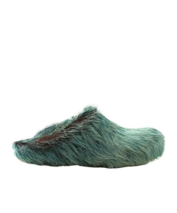 Marni Long Hair Fussbett Sabots - Green