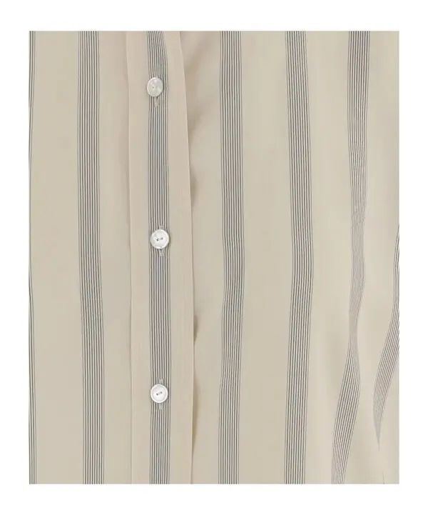 THE ROW Falco Striped Shirt - Nude