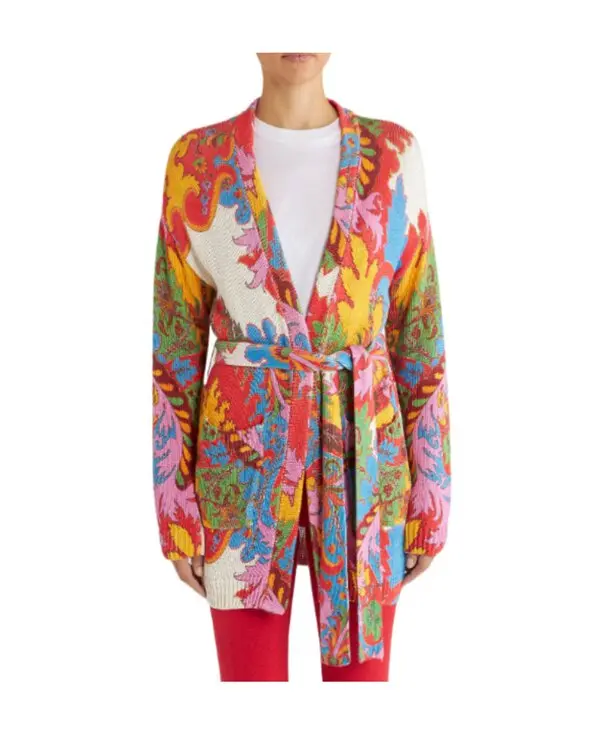 Etro Paisley Silk And Linen Cardigan - Multicolor