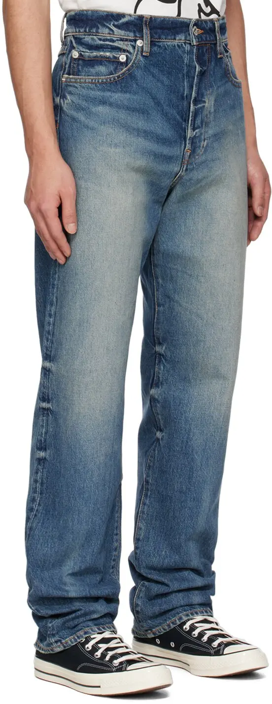 Kenzo Asagao Straight-leg Jeans - Blue