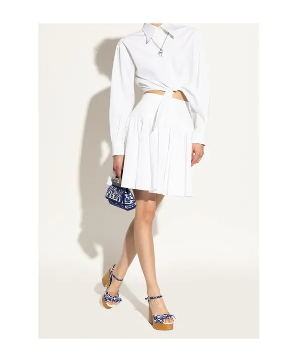 Dolce & Gabbana Majolica Printed Platform Sandals - Blue