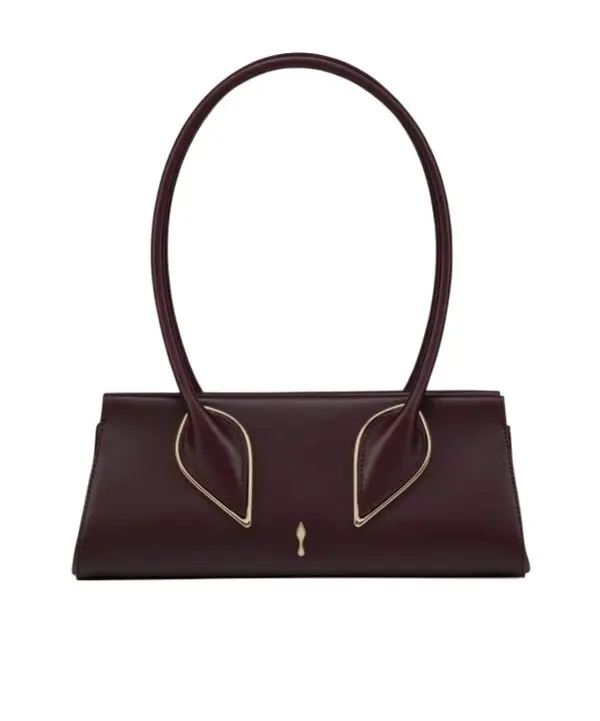 CHRISTIAN LOUBOUTIN Venus Logo Plaque Shoulder Bag - Black