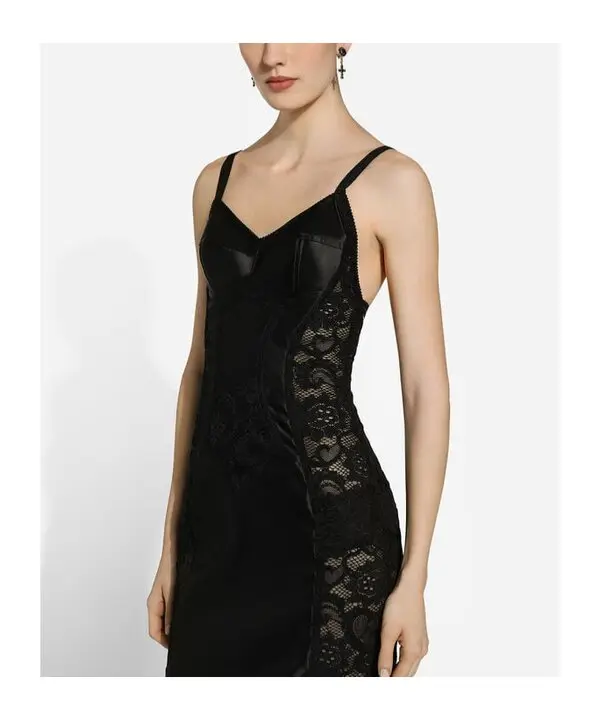 Dolce & Gabbana Corset Lace Midi Dress