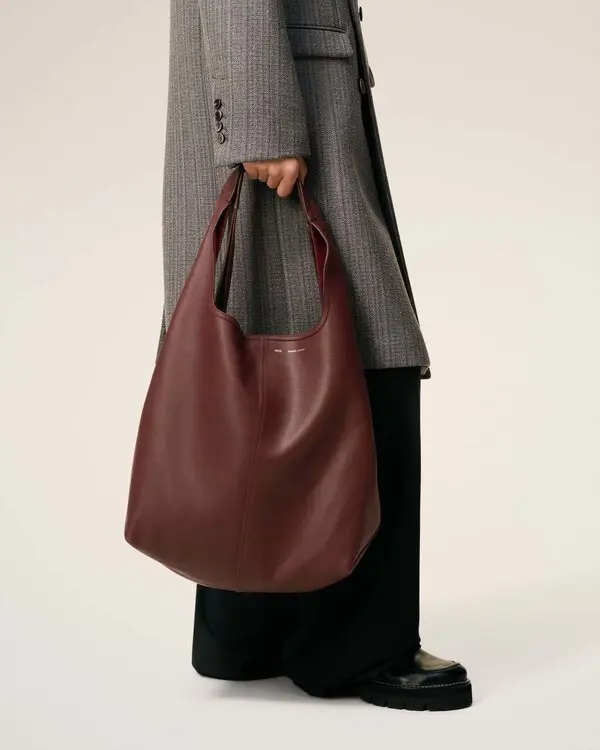 AMI Paris Etienne Hobo Bag - Cherry Color