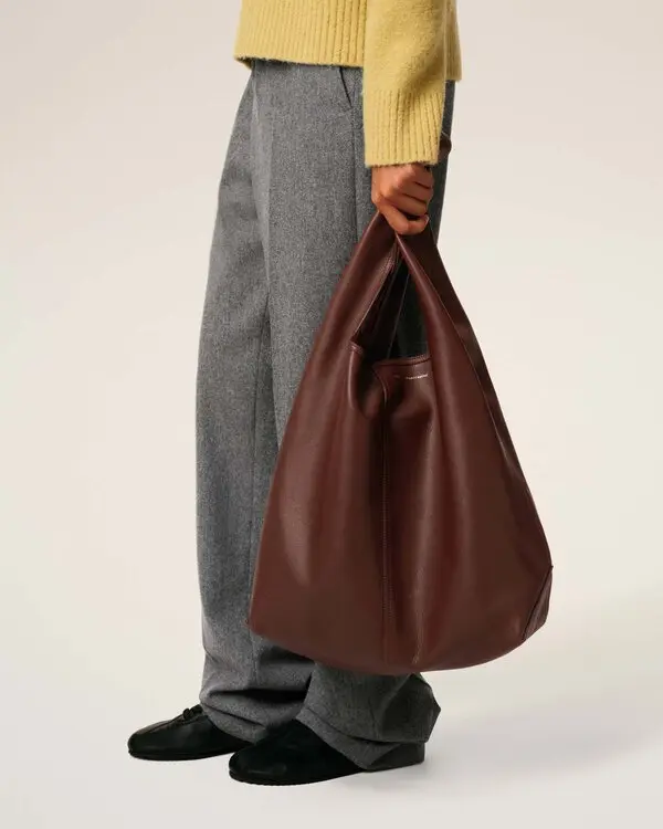 AMI Paris Etienne Hobo Bag - Cherry Color