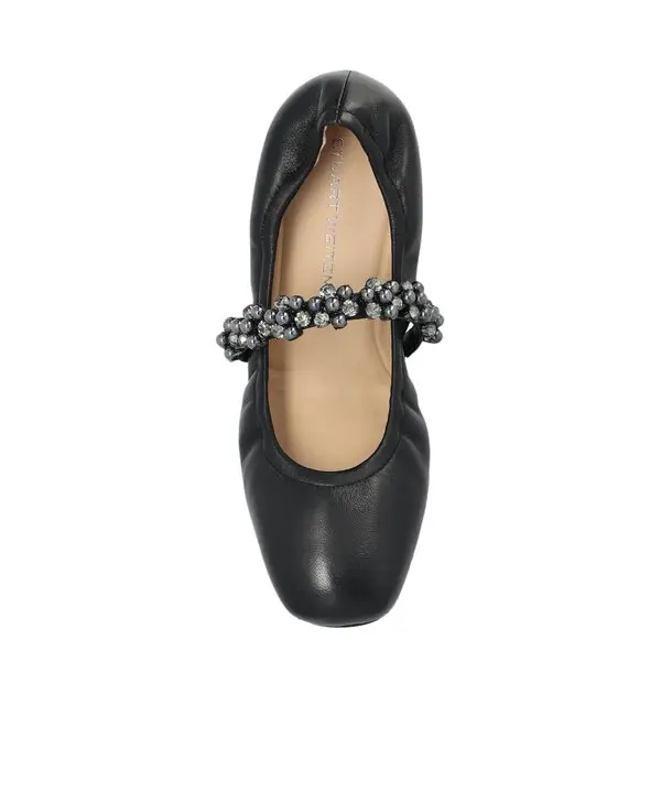 STUART WEITZMAN Embellished Round Toe Ballerina Flats